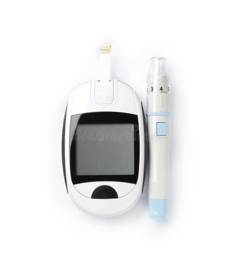Glucometer with Test Strips and Other Objects. Devices for Measuring of ...