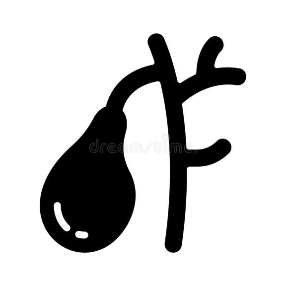 A Modern Glyph Icon of Bile Duct System Stock Vector - Illustration of ...