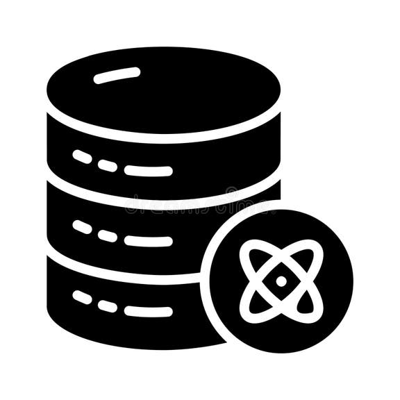 A Modern Glyph Icon of Research Database Record Stock Vector ...