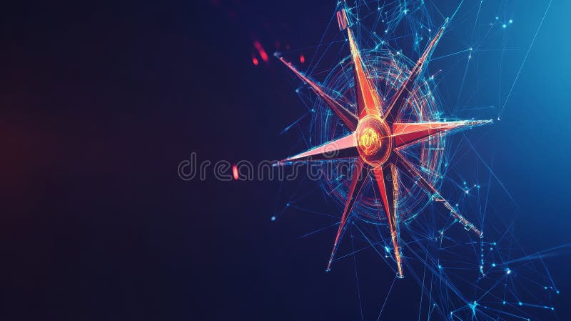 A Modern Goal Compass Illustration Symbolizing Digital Success and ...