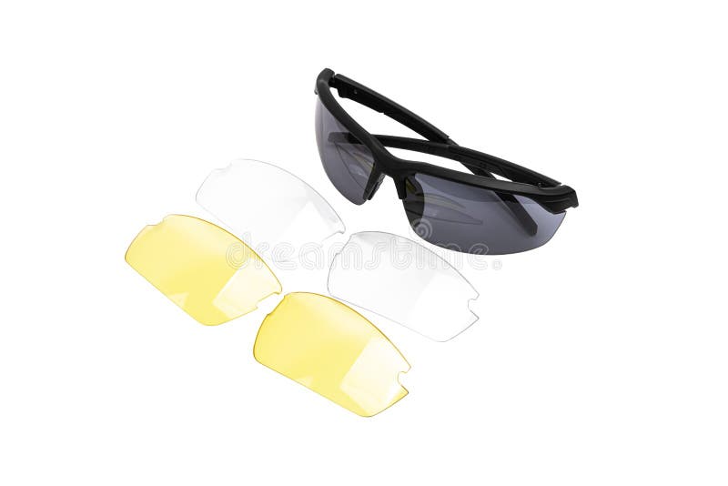 Modern Goggles for Eye Protection. Glasses with Plastic Frames and ...