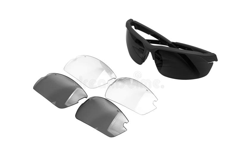 Modern Goggles for Eye Protection. Glasses with Plastic Frames and ...
