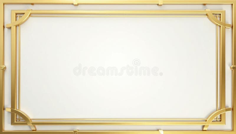 Modern Gold Art Deco Frames, Refined Vector Graphics , Border, Golden ...