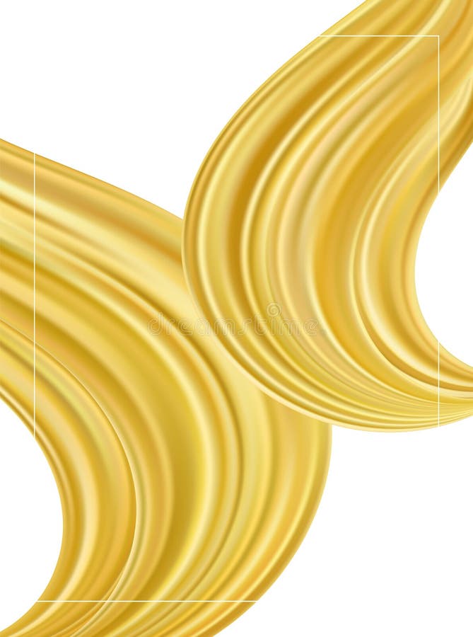 Modern Gold Flow Background. Abstract Wave Liquid Shape Stock Vector ...