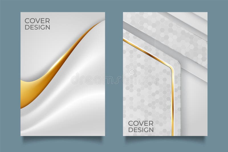 Modern Gold Metallic Shape Overlap Background Luxury Design with Space ...