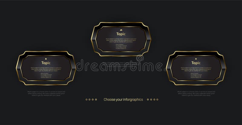 The Modern Gold Option Chart Design on Black Ground Used in Finance or ...