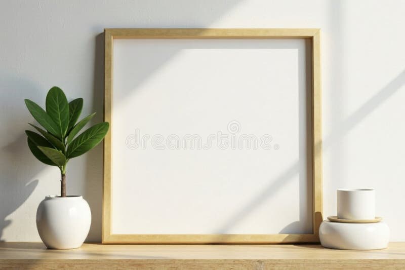 Modern Gold Painted Wood Frame, Minimalist Design, Design, Background ...