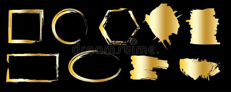 Modern Gold Patterns Set. Luxury Illustration. Creative Design. Vector ...