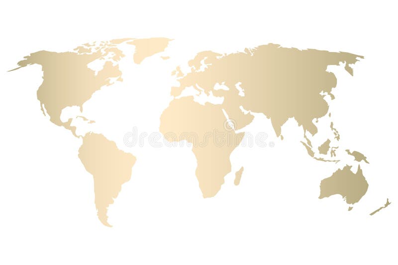Gold world map stock vector. Illustration of polished - 2399626