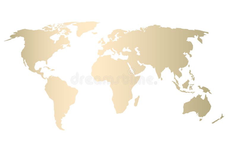 Gold world map design stock vector. Illustration of flat - 120313026