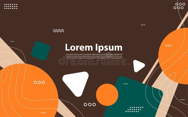 Modern Golden Brown Abstract with Geometrical Squares Elements Stock ...