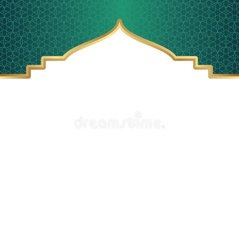 Modern Golden Islamic Border Decoration Stock Vector - Illustration of ...