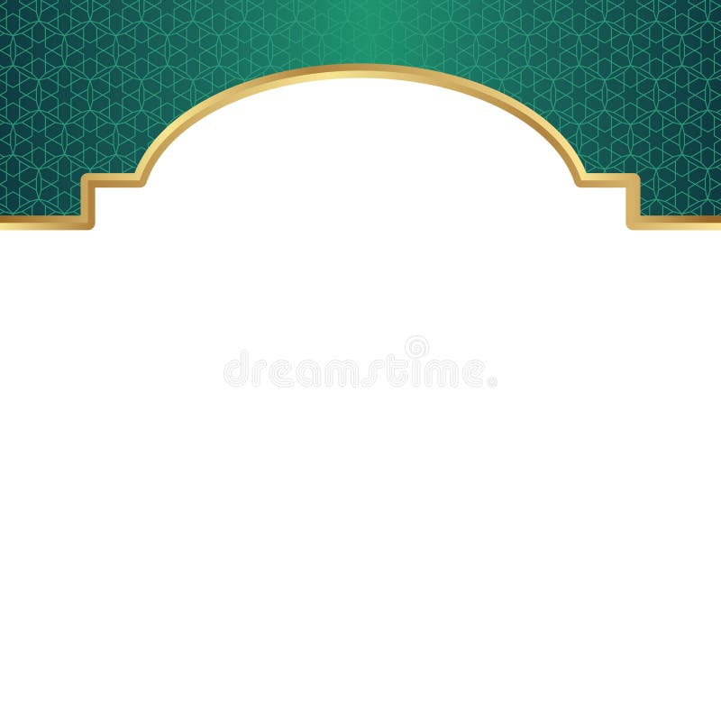 Modern Golden Islamic Border Decoration Stock Vector - Illustration of ...