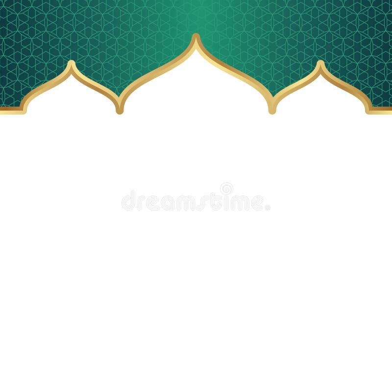 Modern Golden Islamic Border Decoration Stock Vector - Illustration of ...