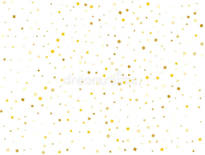 Modern Golden Square Confetti. Vector Illustration Stock Vector ...