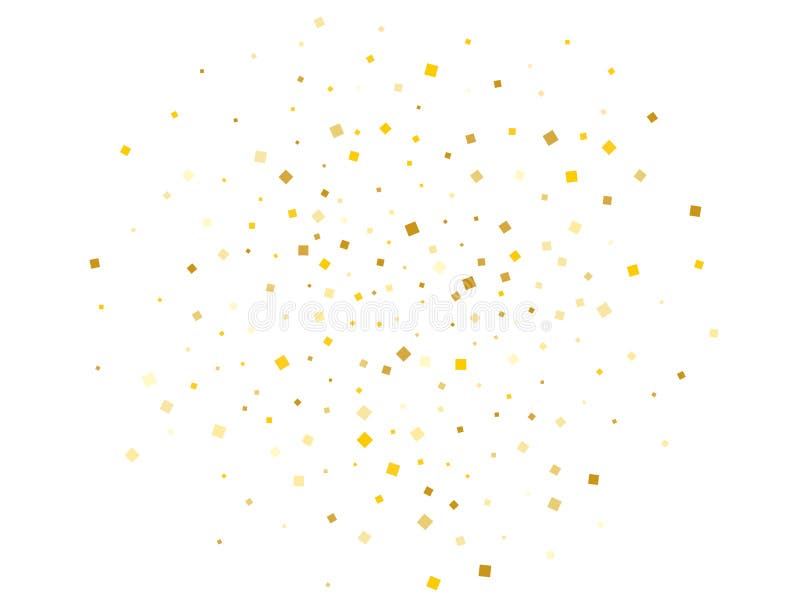 Modern Golden Square Confetti. Vector Illustration Stock Vector ...