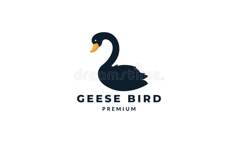 Modern Goose or Swan Bird Logo Vector Icon Illustration Design Stock ...