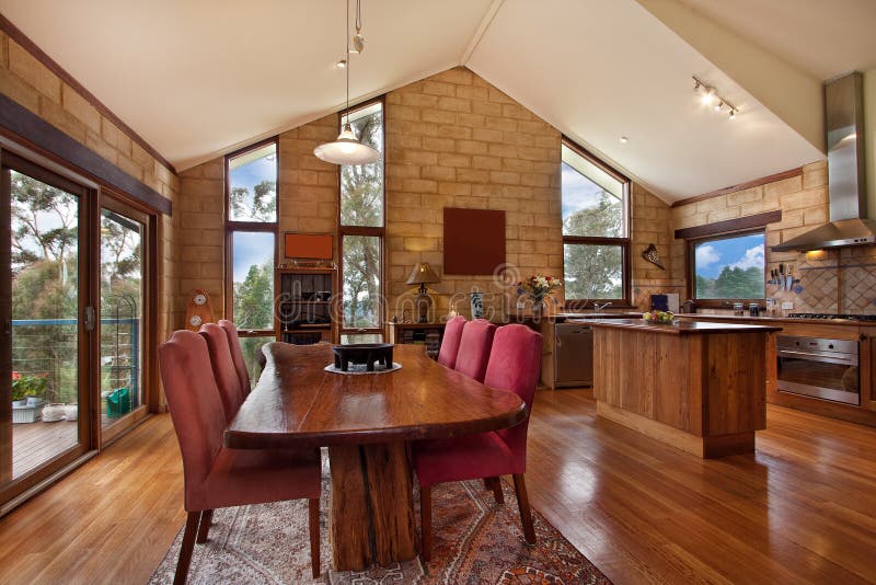 Modern Gourmet Kitchen Interior Stock Image - Image of modern ...