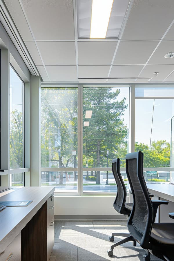 Modern Government Office with Energy-Efficient Windows, Advanced ...