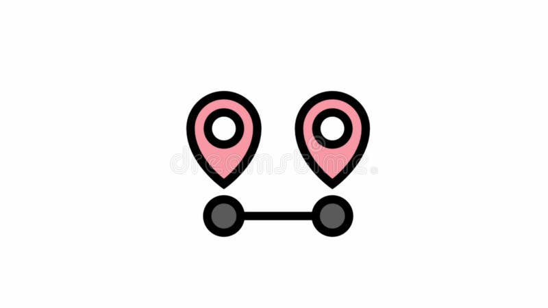 Modern GPS Location Pin Animated Icon - Navigation Motion Design Stock ...