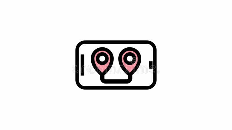 Modern GPS Location Pin Animated Icon - Navigation Motion Design Stock ...