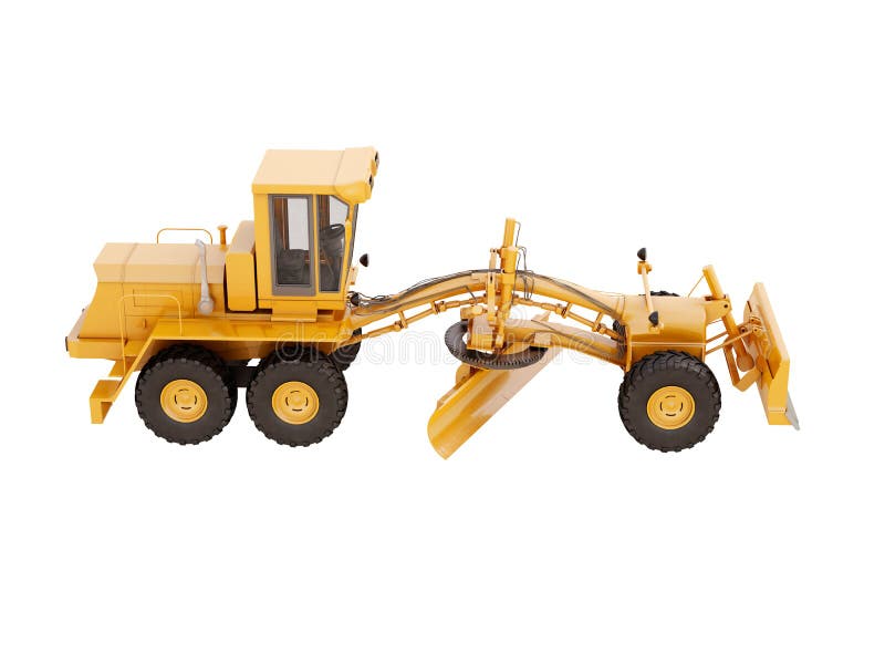 Modern grader isolated stock photo. Image of heavy, finish - 32443148