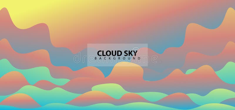 Modern Gradient Clouds Sky Design Background Template Vector Stock ...