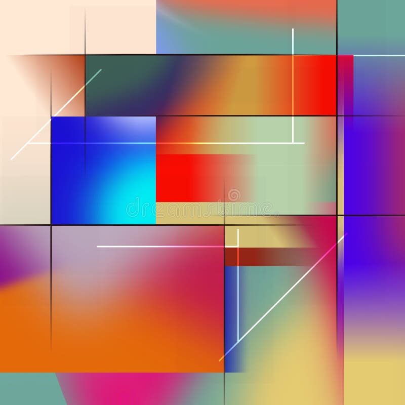 Modern Gradient Design with Multicolored Shapes and Lights Stock ...