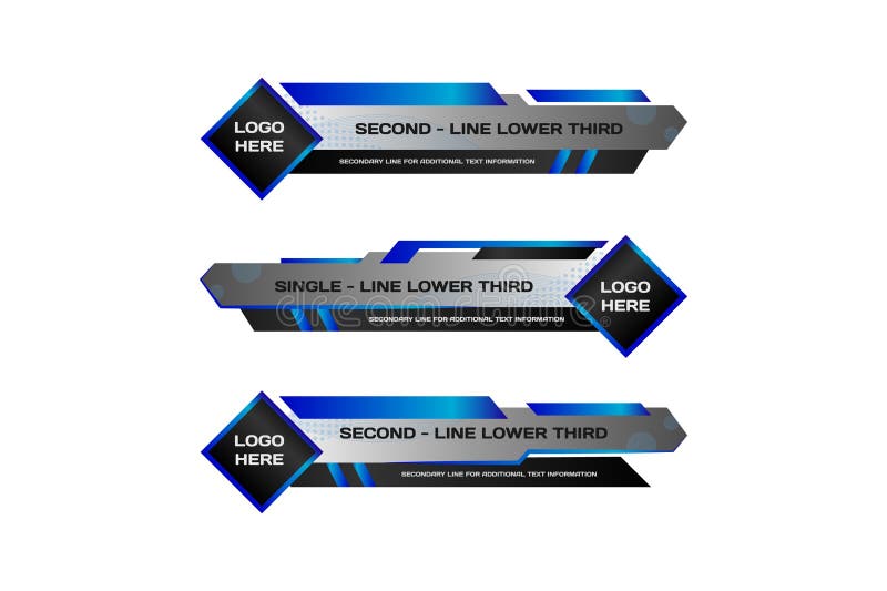 Modern Gradient Geometric Lower Third Banner Interface Design Concept ...