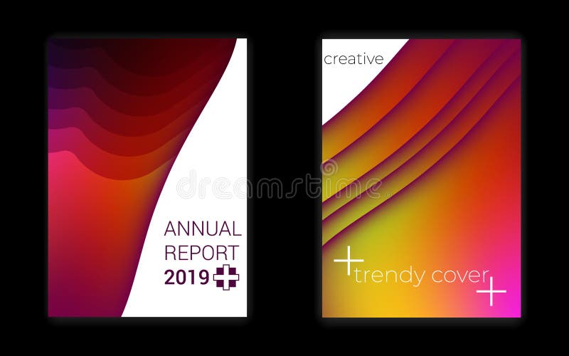 Modern Mesh Geometric Pattern Vector Cover Set Stock Vector ...