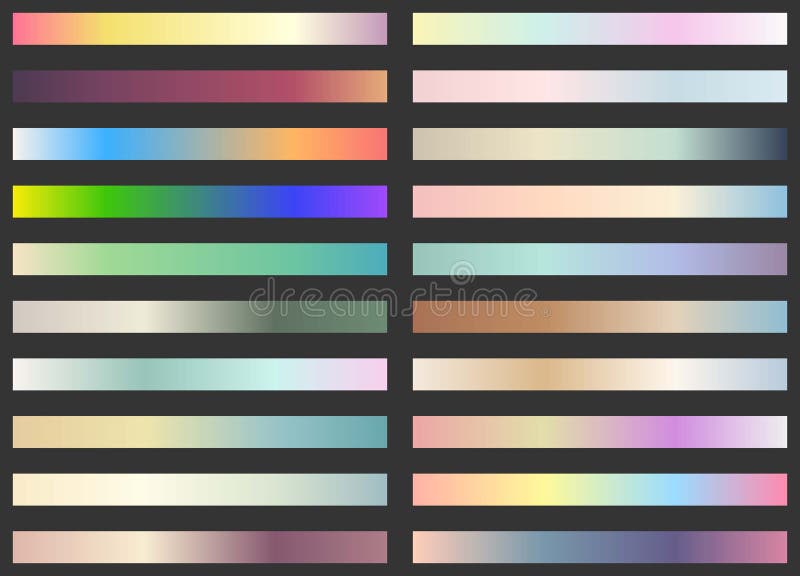 Modern Gradient Pastel Color Palette. Vector Eps 10 Stock Vector ...