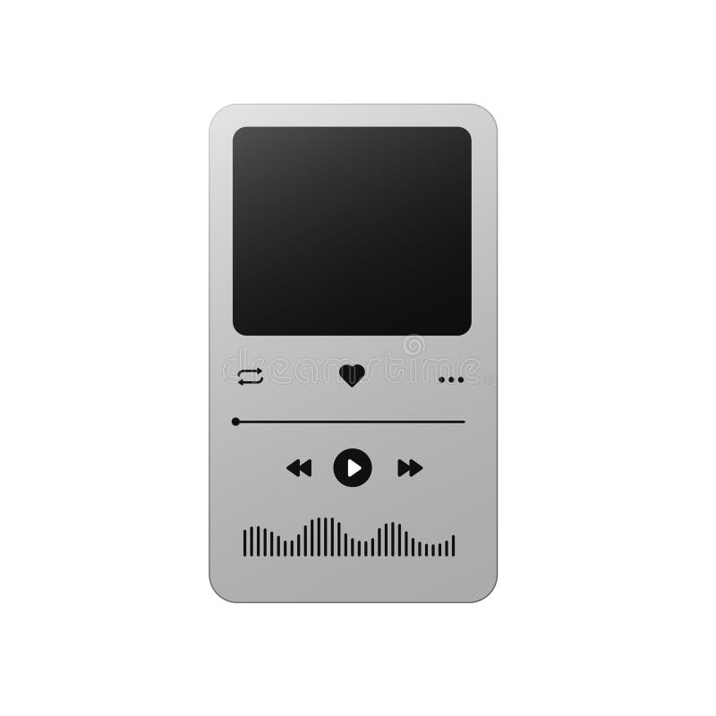 Modern Gradient Player for Playlists and Audio Control on Mobile. Stock ...