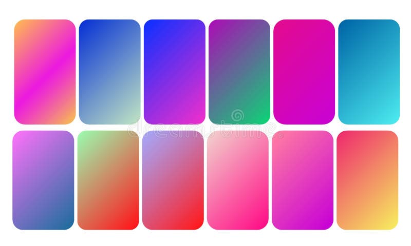 Modern Gradient Set Abstract Colour Collection Vector Stock Vector ...