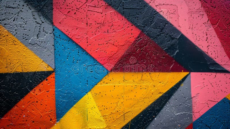 A Modern Graffiti Artwork Featuring Geometric Patterns and Sharp Lines ...