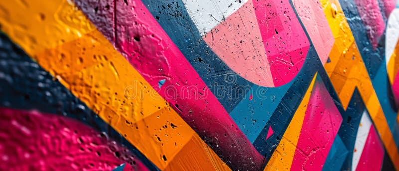 Modern Graffiti Artwork Featuring Geometric Patterns and Sharp Lines ...