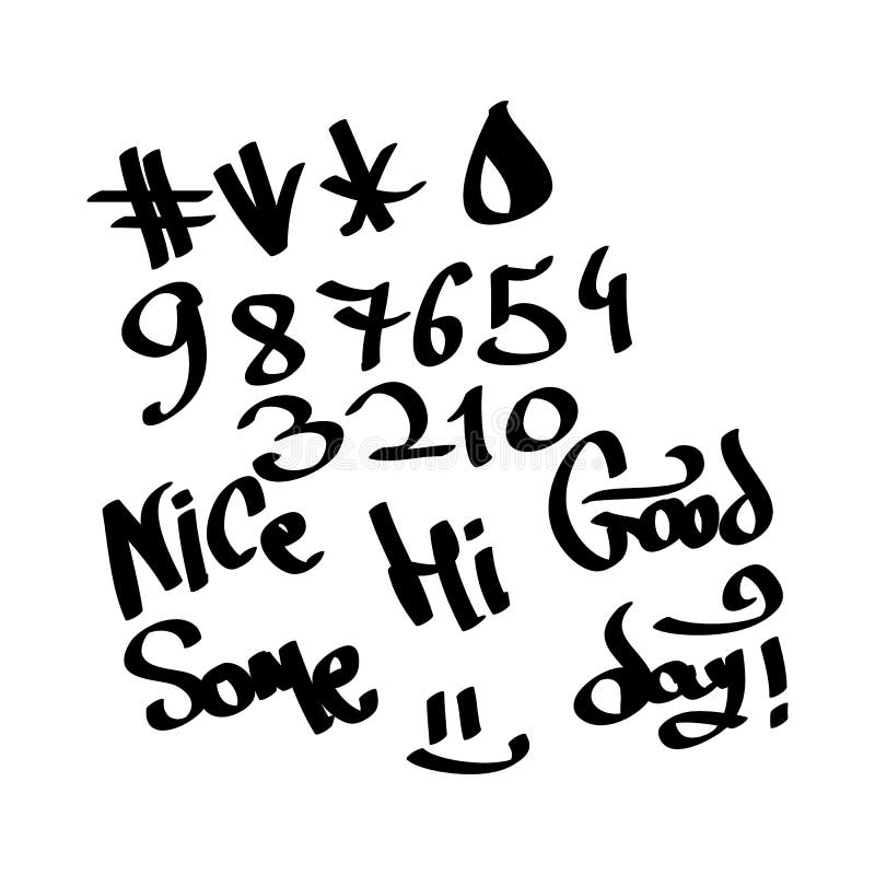 Modern Graffiti Tags on a White Background. Vector Art. Stock ...