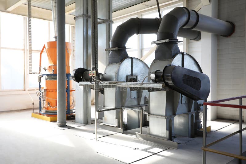 Modern Granary with Different Equipment, Inside View Stock Photo ...