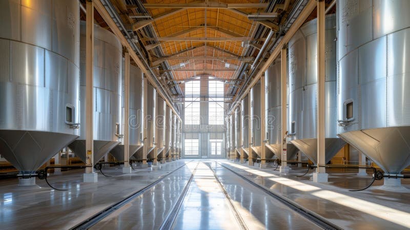 Modern Granary Facility with Expansive Windows and Spacious Interior ...