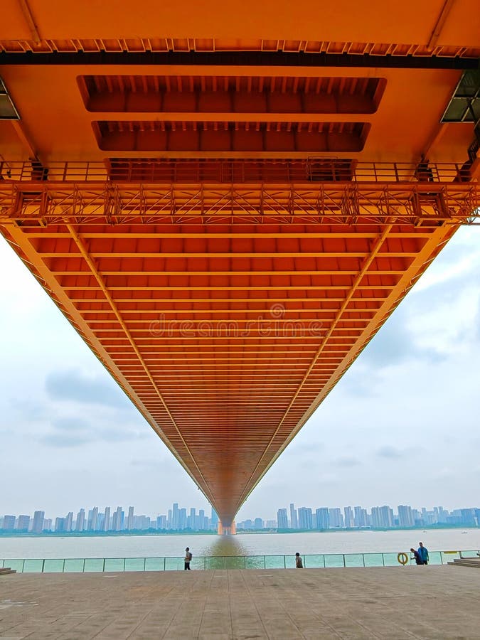 Modern grand steel bridge stock image. Image of aisa - 321015143