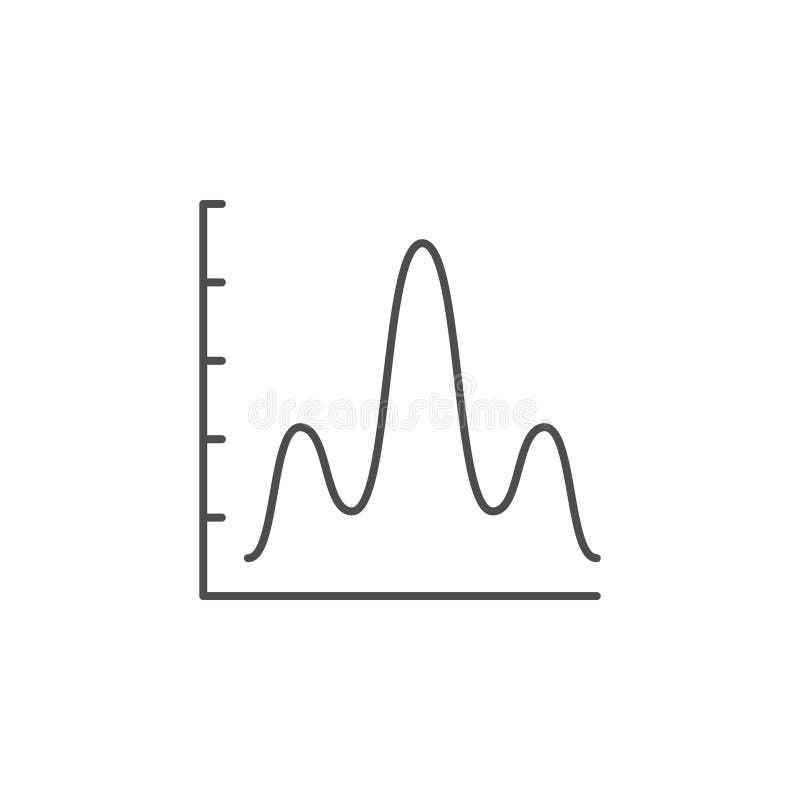Modern Graph Line Outline Icon Stock Illustration - Illustration of ...