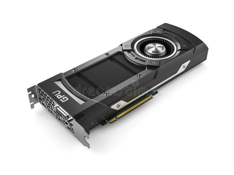 Modern Graphic Card GPU Isolated on White Background 3d Stock ...