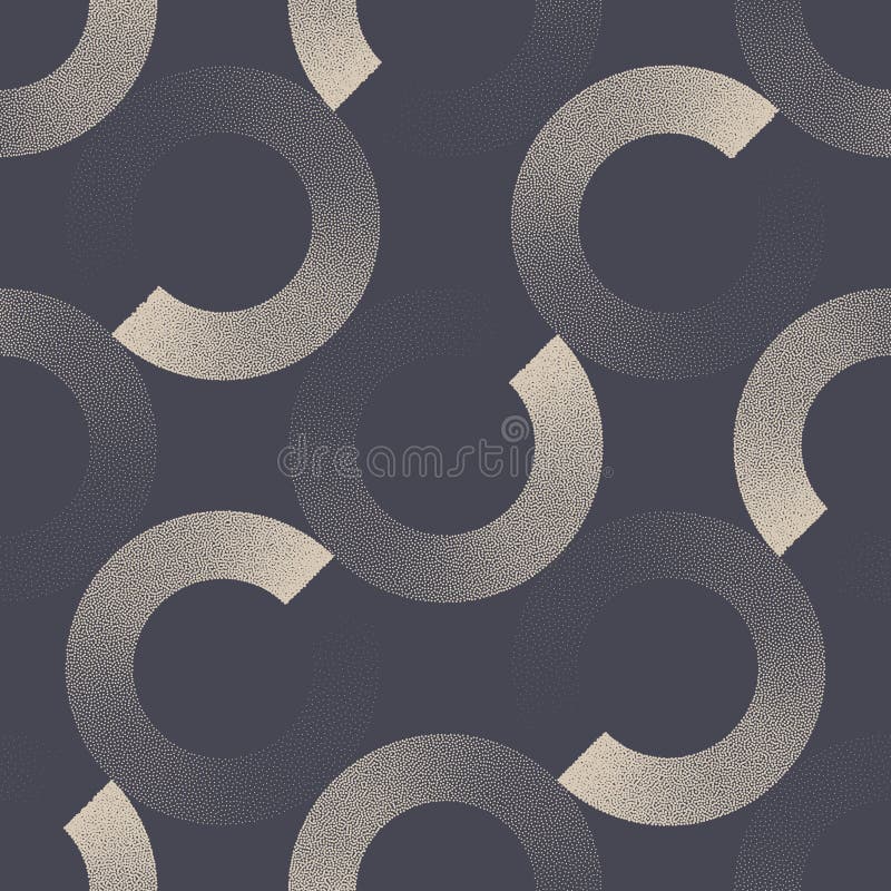 Modern Graphic Circles Trendy Seamless Pattern Vector Dotted Abstract ...
