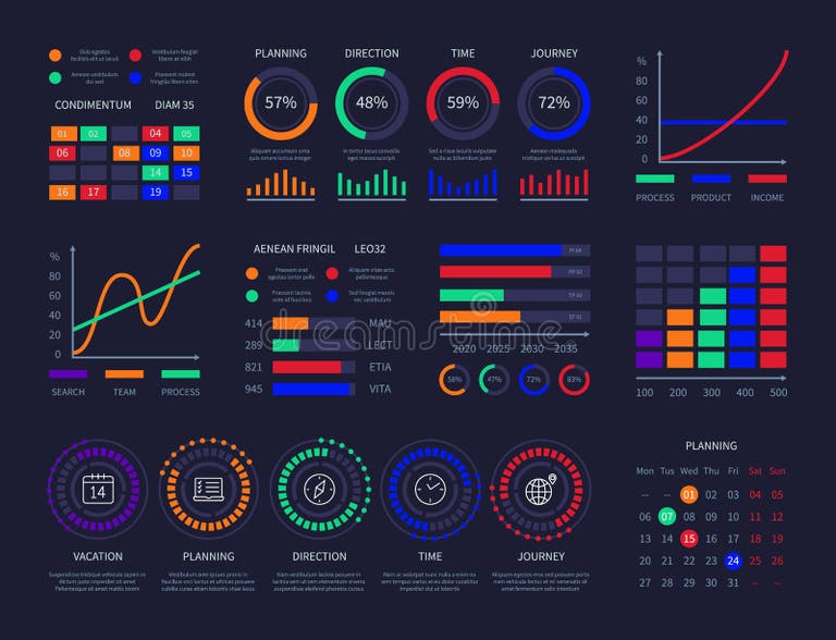 Modern Graphic Data Chart Infographic Dashboard Design Template Info ...
