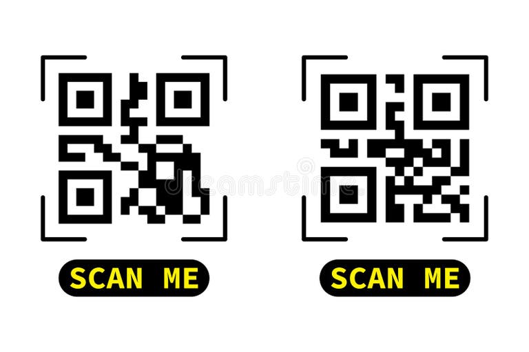 QR Codes Ready for Scanning Vector Illustration. Stock Illustration ...