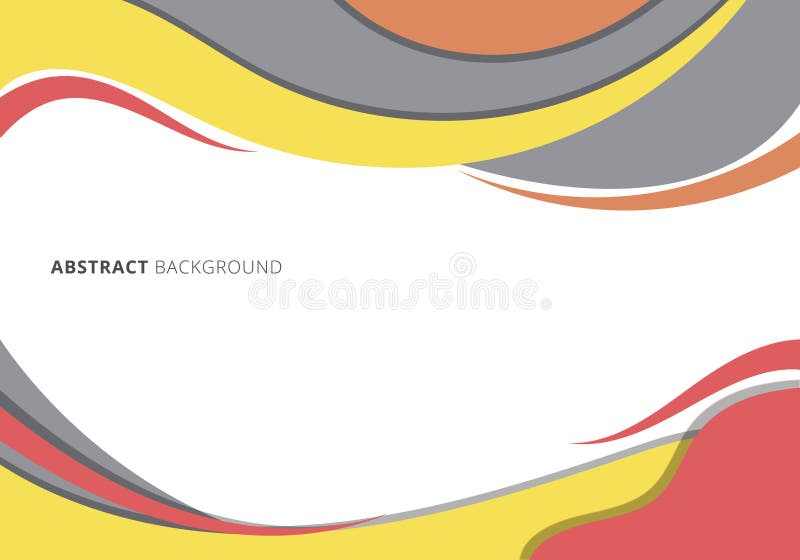 Modern Graphic Header Template Wave Curved Line on White Background ...