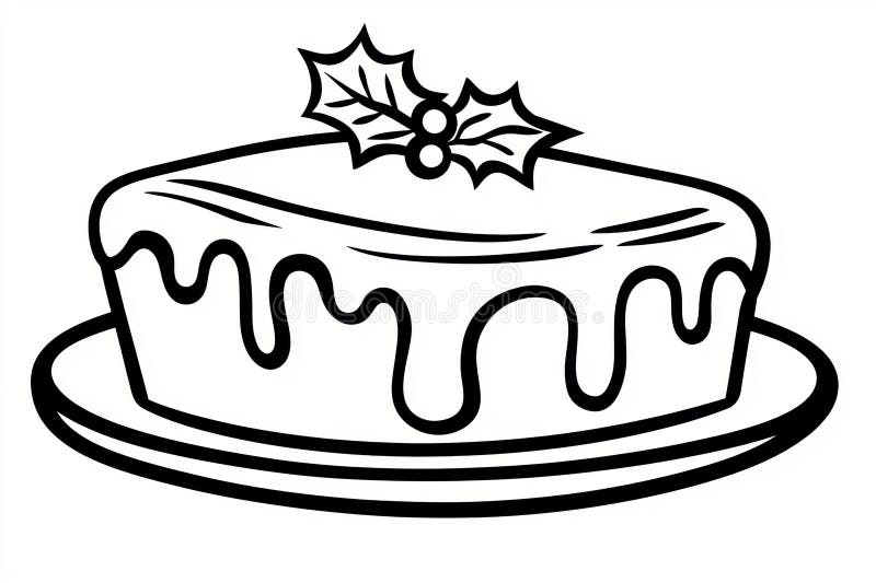 Modern Graphic Illustration with Continuous Line Drawing of Pudding ...