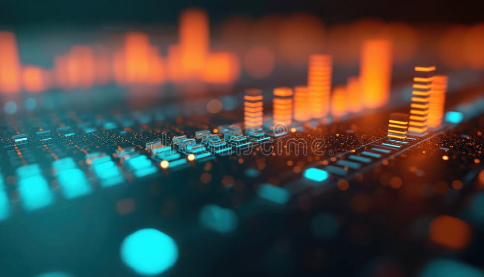 Modern Graphic of Music Equalizer Bars Seamless Loop. Abstract Digital ...