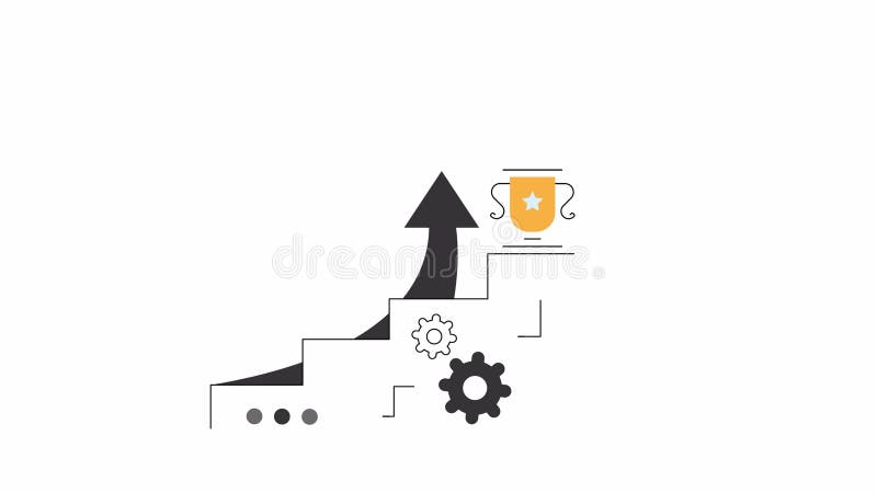 Modern Graphic of Upward Progress and Achievement. Stock Footage ...