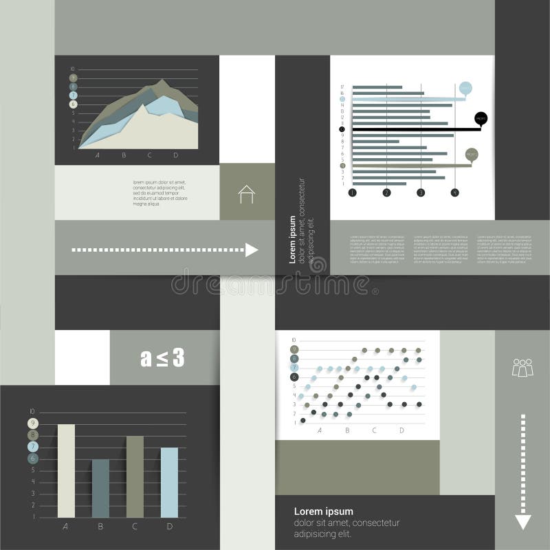 Modern Graphics Design Square Diagram. Stock Vector - Illustration of ...