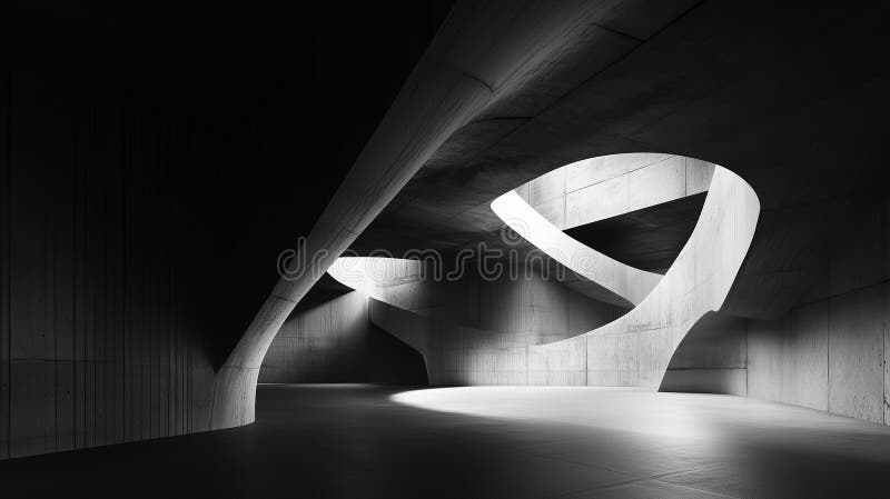 Modern Gray Architectural Arch Integrated into a Constructivist Stock ...